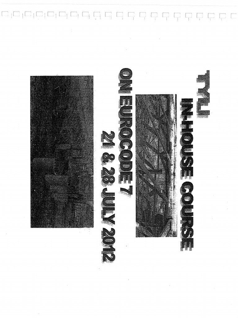 Geotech Design Based On Eurocode 7 - Training Material | PDF