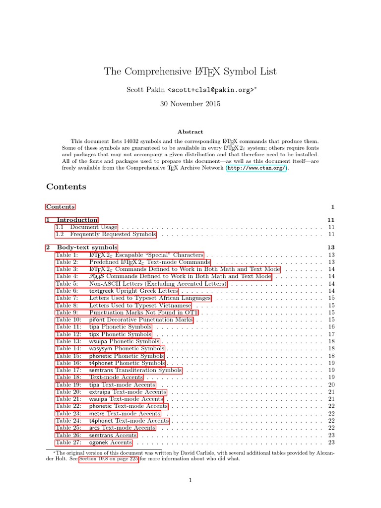 01 Comprehensive List Of Latex Symbols Symbols a4 pdf Encodings Text