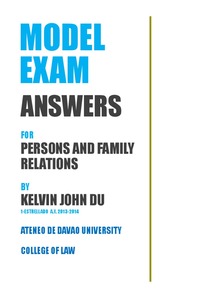 Model Exam: Answers | PDF