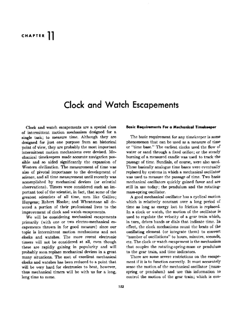 Clock and Watch Escapements PDF | PDF | Horology | Machines