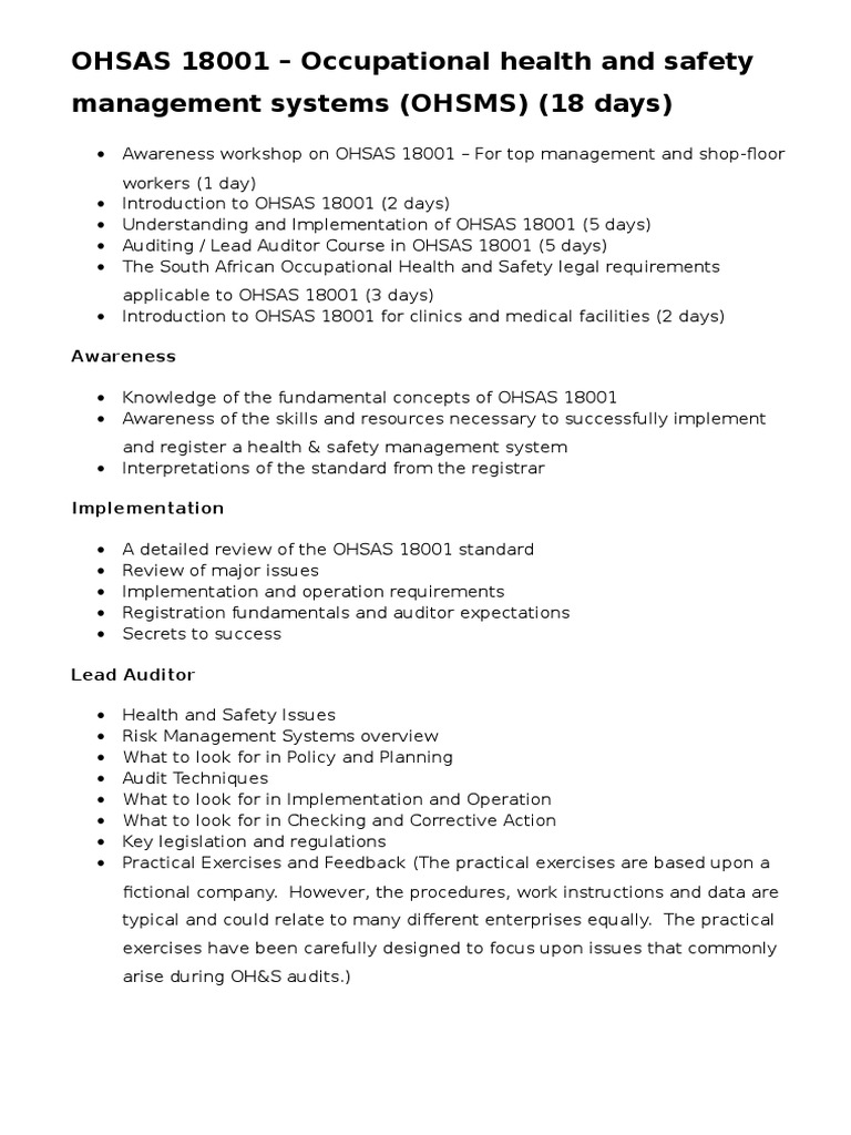 ISO Course Outlines | PDF | Iso 9000 | Audit