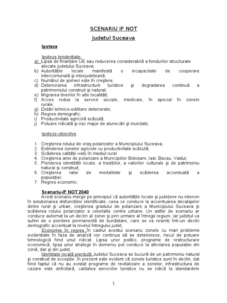 Scenariul If NOT | PDF