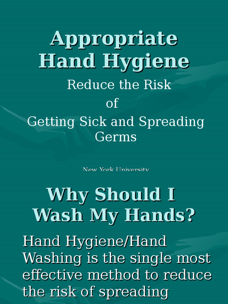 Hand Hygiene | PDF