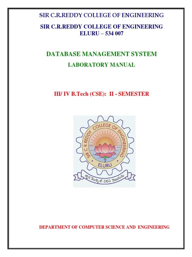 Dbmslab PDF | PDF | Relational Database | Databases Dbmslab PDF | PDF | Relational Database | Databases