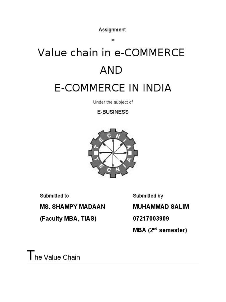 Value Chain | PDF | E Commerce | Value Chain