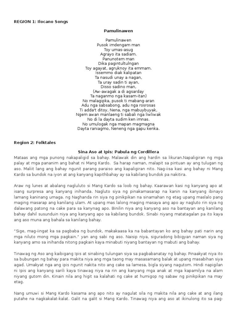 Folk Songs of The Philippines | PDF
