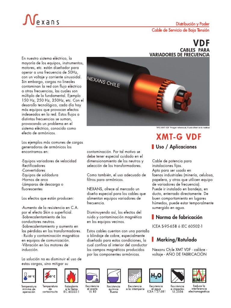 VDF, Cables Variadores de Frecuencia | PDF