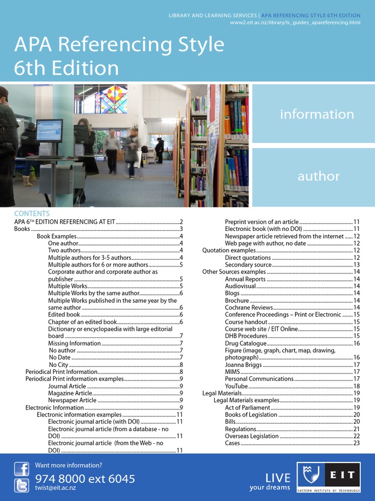 APA Referencing 6th Edition | PDF | Citation | Digital Object Identifier