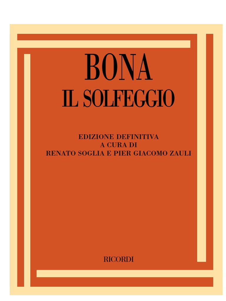 Bona Solfeggio PDF | PDF
