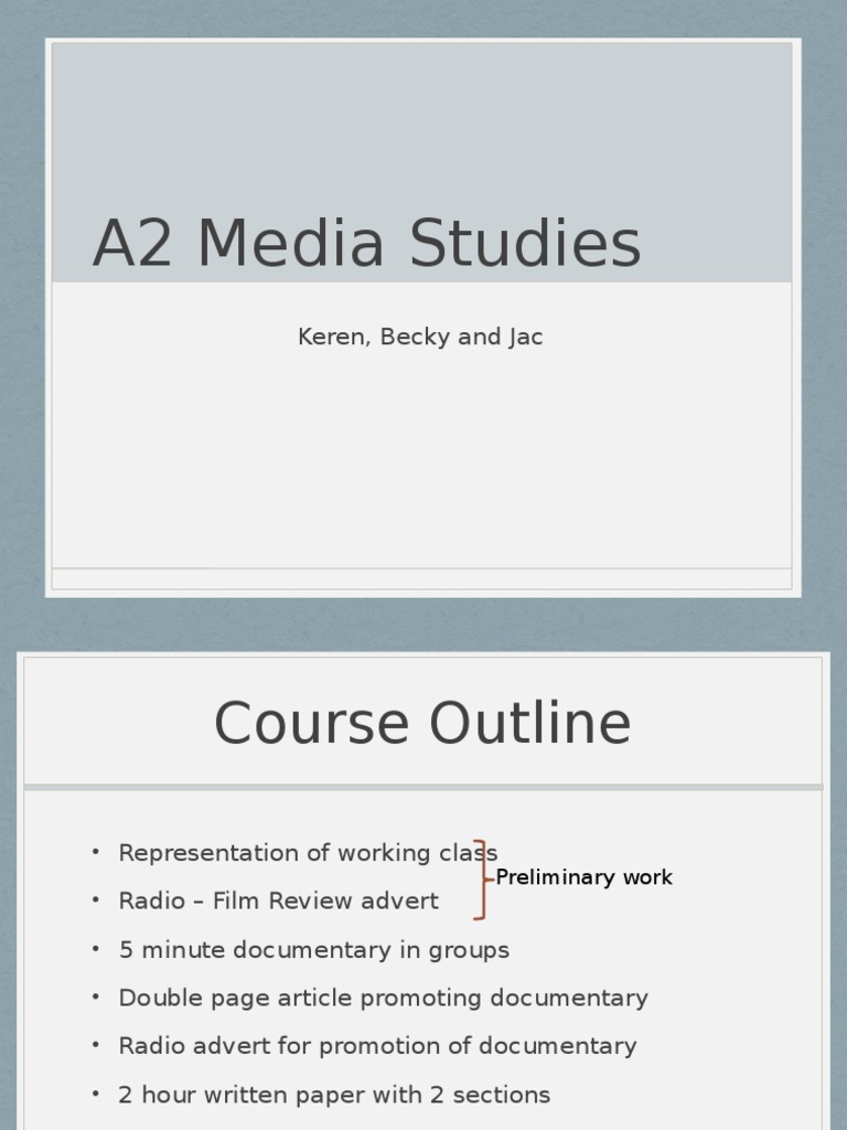 A2 Course Outline Powerpoint | PDF