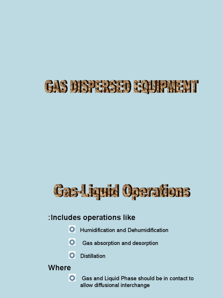 Gas Dispersed Equipment | PDF | Fluid Dynamics | Gases
