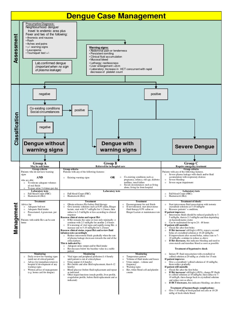 WHO Dengue Classification and Case Management-flyer | Medical ...