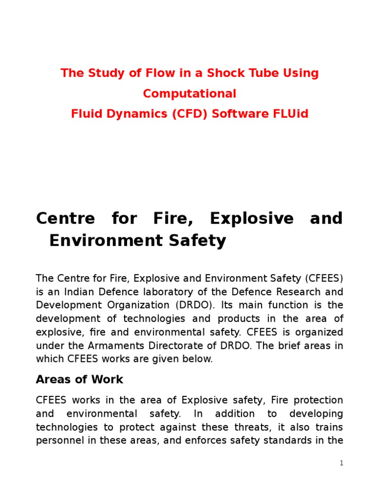 Study of Flow in a Shock Tube Using CFD Software | PDF | Computational ...