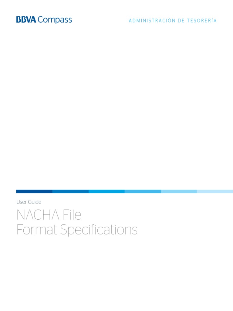 Nacha File Format Specifications: User Guide | PDF | File Format ...