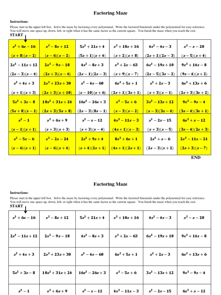 Factoring Maze | PDF | Factorization | Numerical Analysis