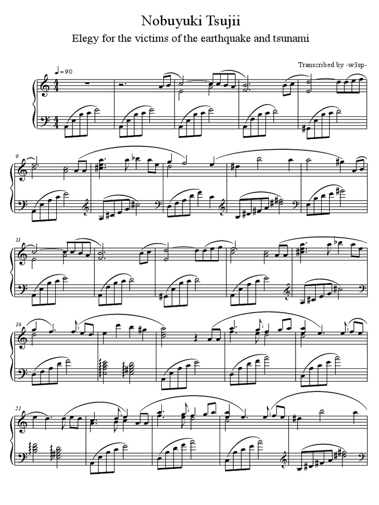 Nobuyuki Tsujii - Elegy PDF | PDF