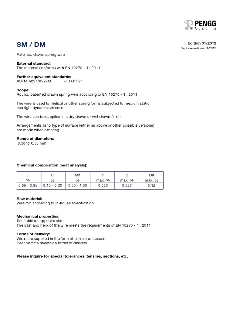 JIS G3521 WIRE Specifications | PDF
