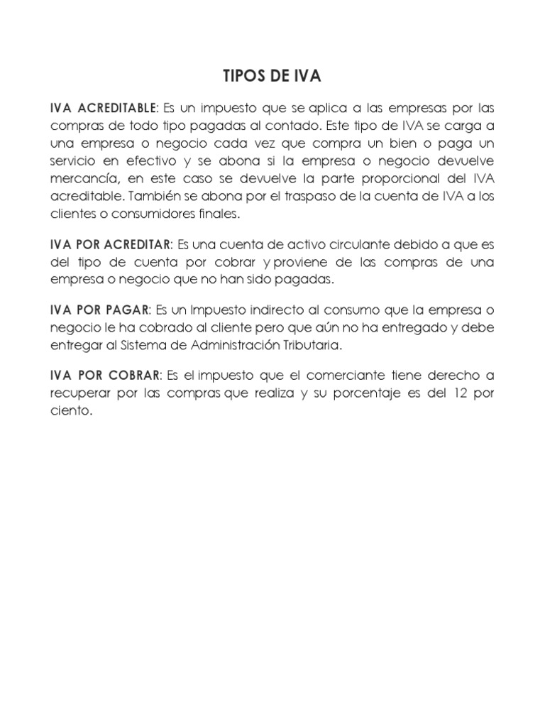 Tipos De Iva: Guía Completa Para Entenderlos – EILBI