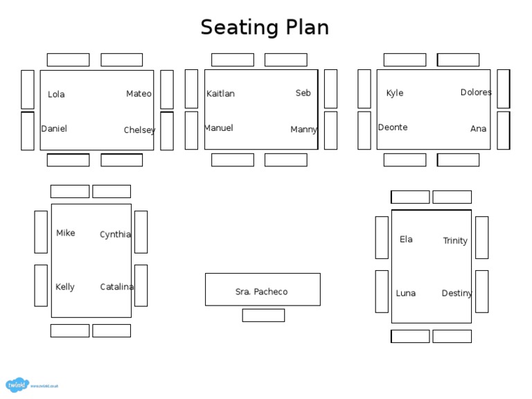 T C 1203 Editable Table Seating Plan Powerpoint | PDF