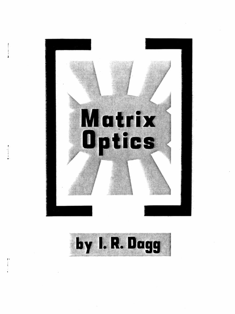 Matrix Optics | PDF