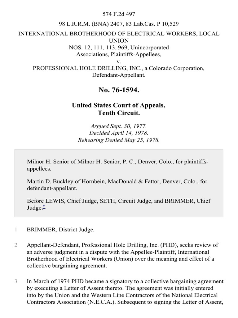 No. 76-1594, 574 F.2d 497, 10th Cir. (1978) | PDF | Arbitration ...