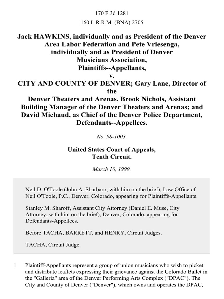 United States Court of Appeals, Tenth Circuit | PDF | First Amendment ...