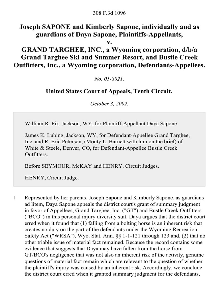 United States Court of Appeals, Tenth Circuit | PDF | Summary Judgment ...