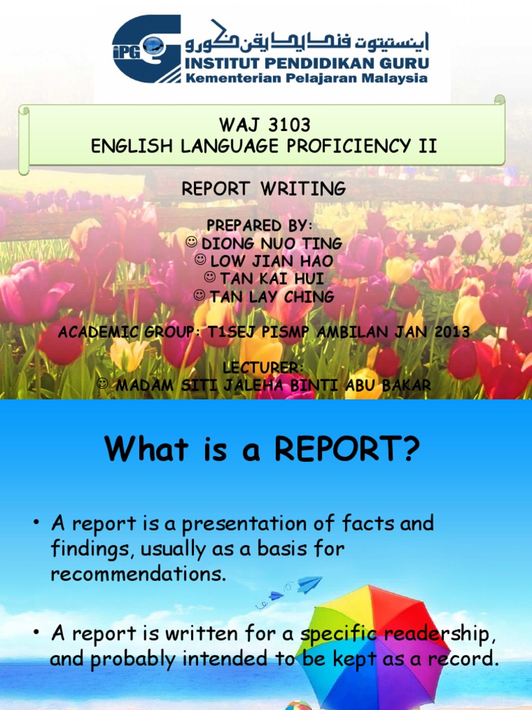 Report Writing | PDF | Essays | Paragraph