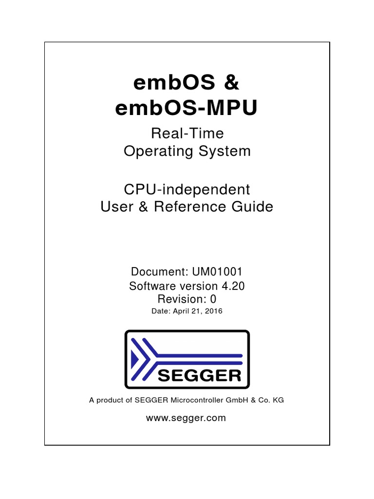UM01001 embOS | PDF | Embedded System | C (Programming Language)