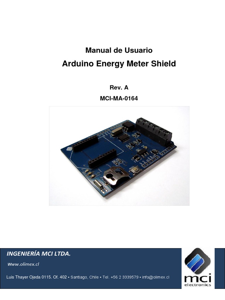 Manual de Usuario Arduino Energy Shield PDF | PDF | Arduino | Medición