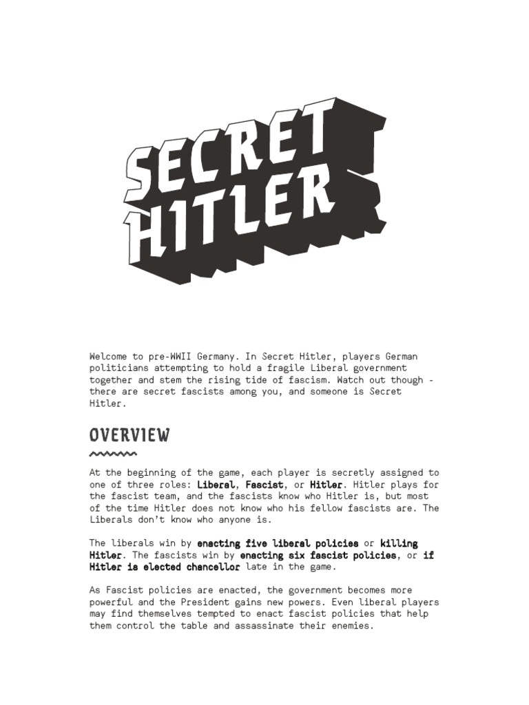 Secret Hitler Rules | PDF