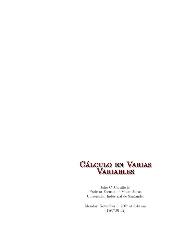 Funciones de Varias Variables | PDF | Derivado | Degradado