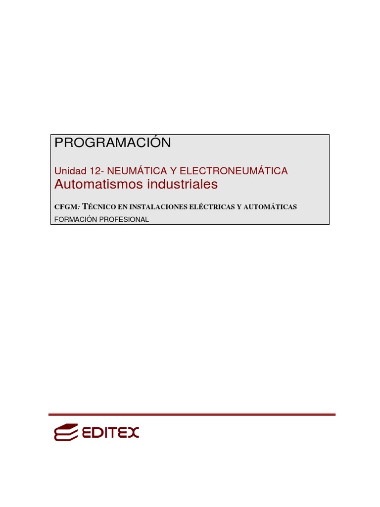 Programación UD12 (Neumática) PDF | PDF | Neumática | Solenoide