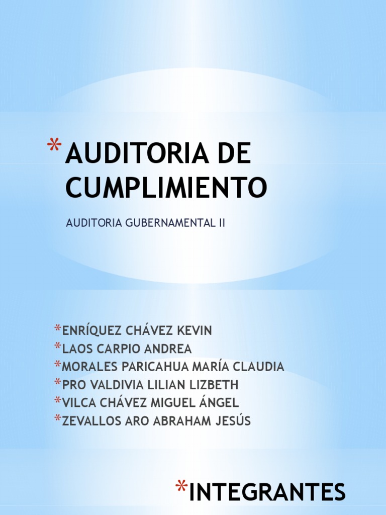 Auditoria de Cumplimiento | PDF | Contralor | Importar