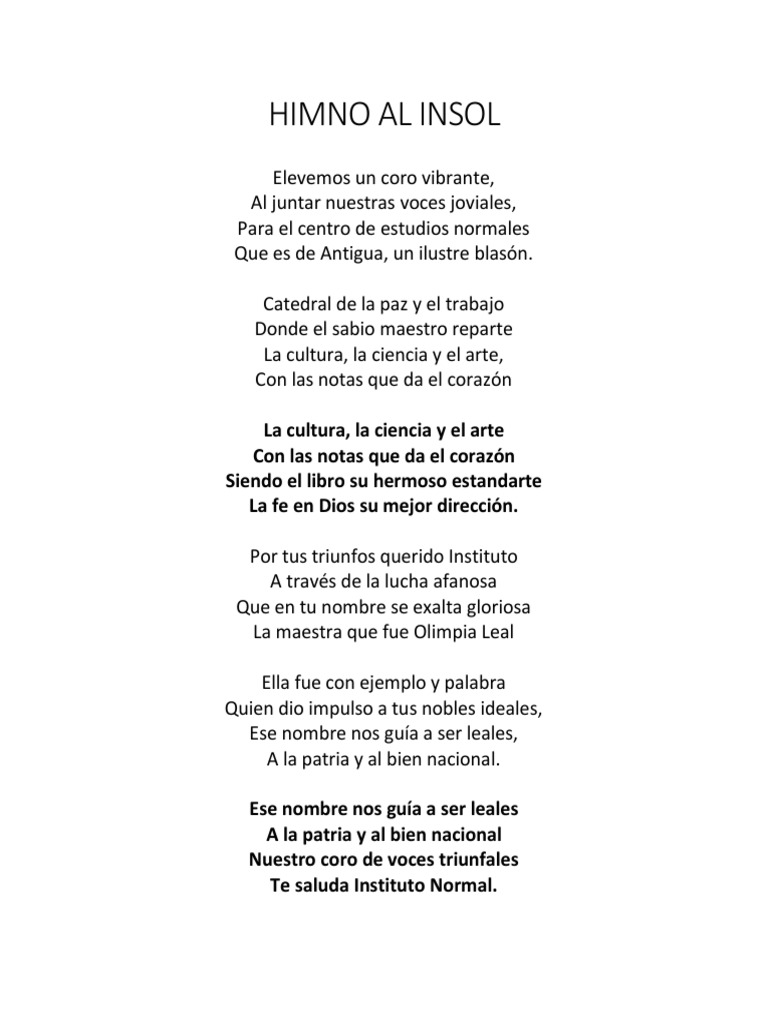Himno Al Insol | PDF
