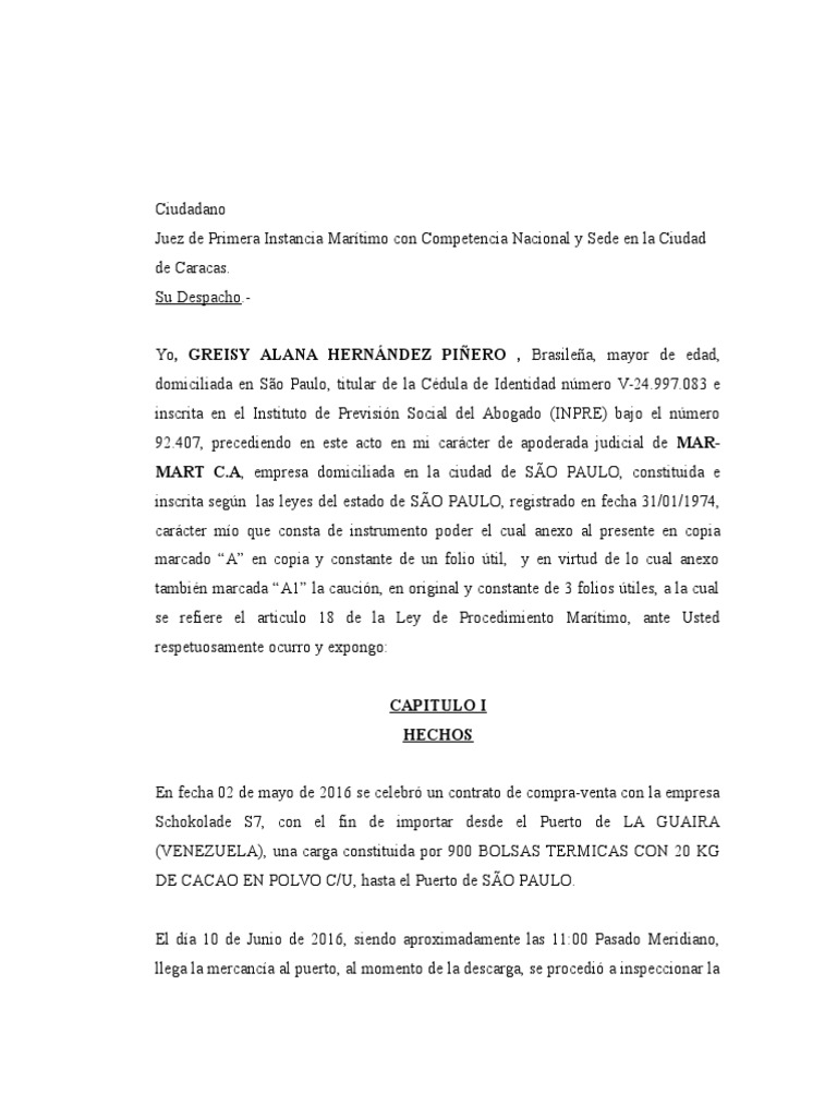 Modelo de Demanda | Demanda judicial | Agua