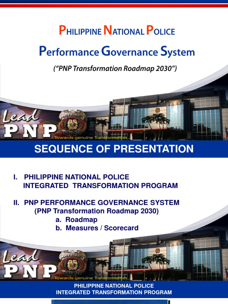 Pnp Transformation Roadmap 2030 | Governance | Police