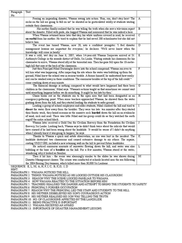 A Lesson Well Learnt | PDF | Landslide | Classroom