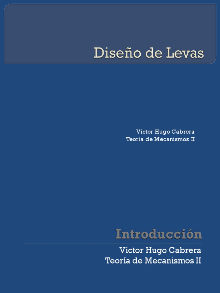 Diseño De Levas Pdf Movimiento Física Ingeniería Mecánica