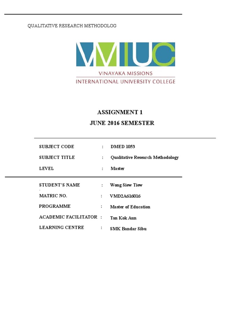 Qualitative Assignment 1 | PDF