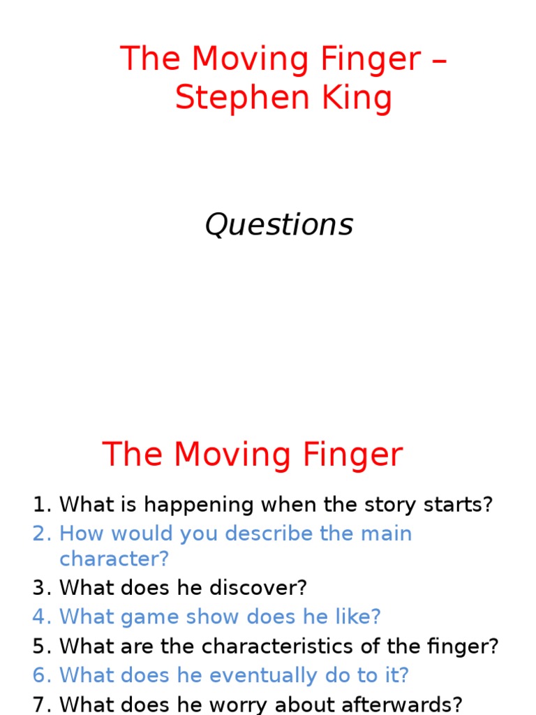 The Moving Finger | PDF