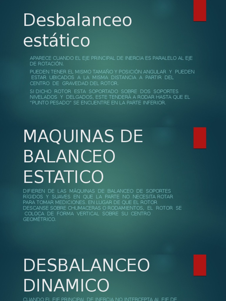 Desbalanceo Estático | PDF