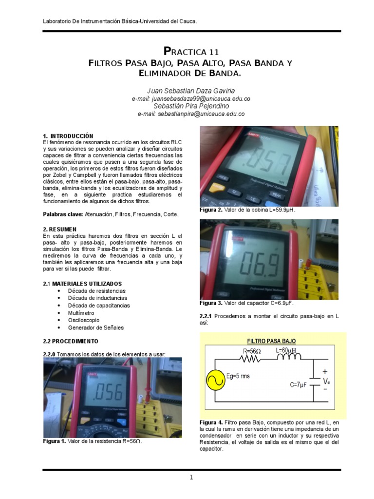 Ultima Practica | PDF | Ingeniería de audio | Electromagnetismo