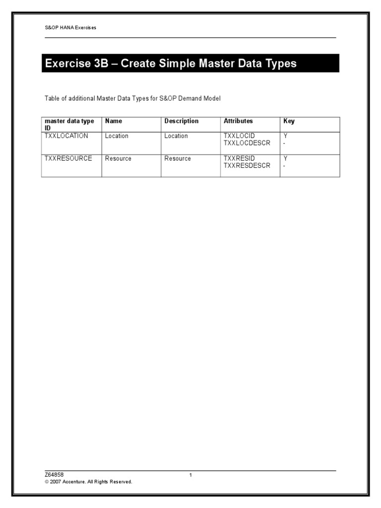 3B - Create Simple Master Data Types | PDF