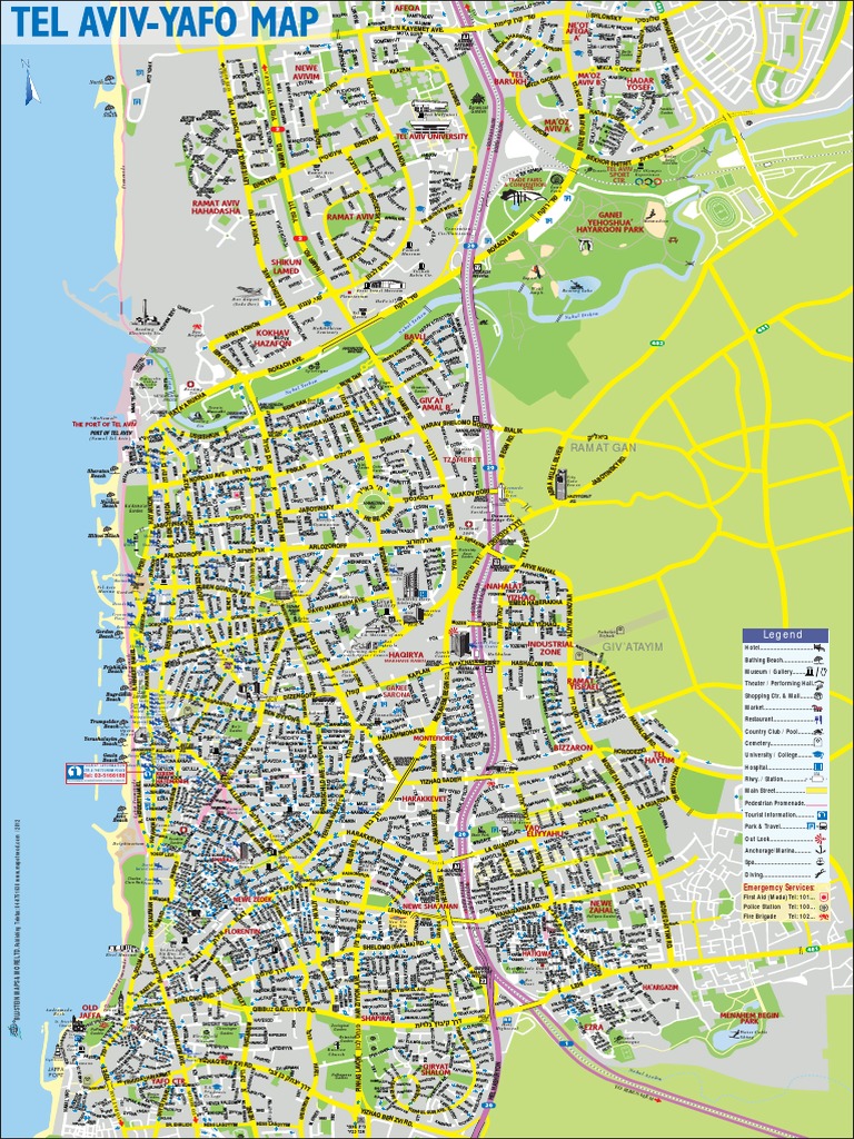 Telaviv Map | PDF | Israel | World Politics