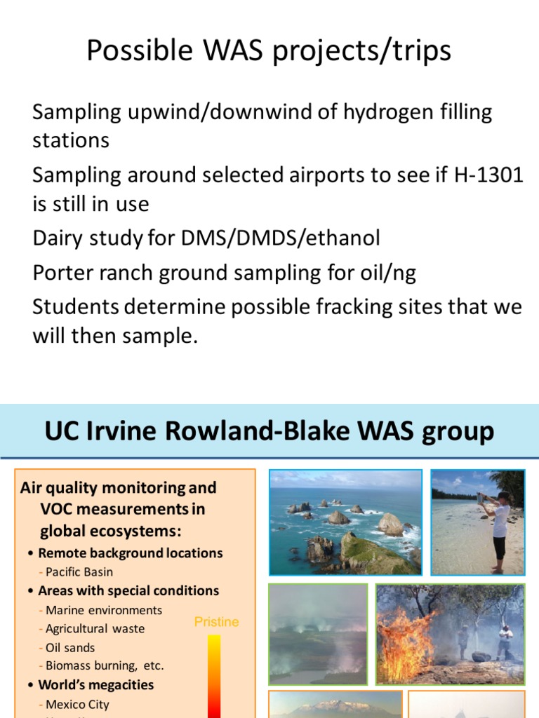 Whole Air Sampling - Rowland-Blake Group, UC Irvine | PDF | Volatile ...