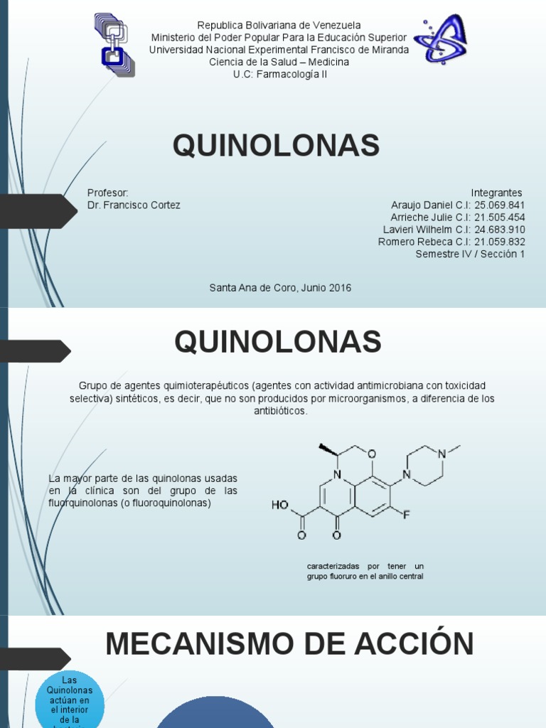 Quinolonas Completo | Especialidades Medicas | Enfermedades y trastornos