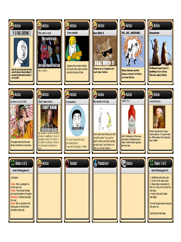 4chan Drinking Game PDF | PDF