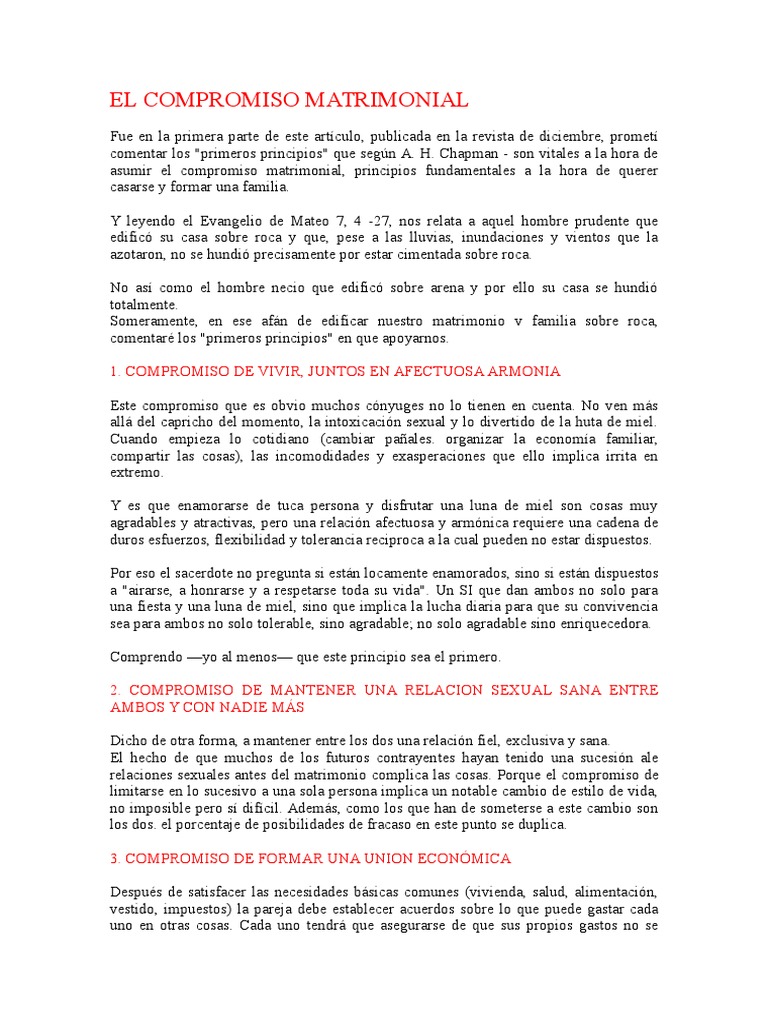 El Compromiso Matrimonial | PDF | Matrimonio | Science