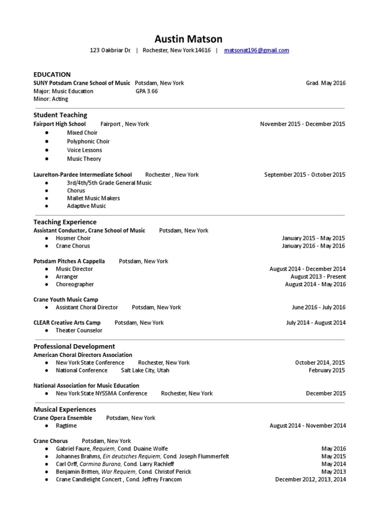 Austin Matson: Education | PDF